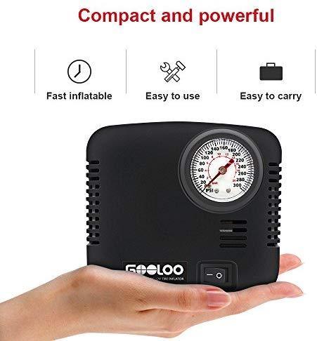 GOOLOO DC 12V Portable Air Compressor - 300 PSI Tire Inflator Pump for ...