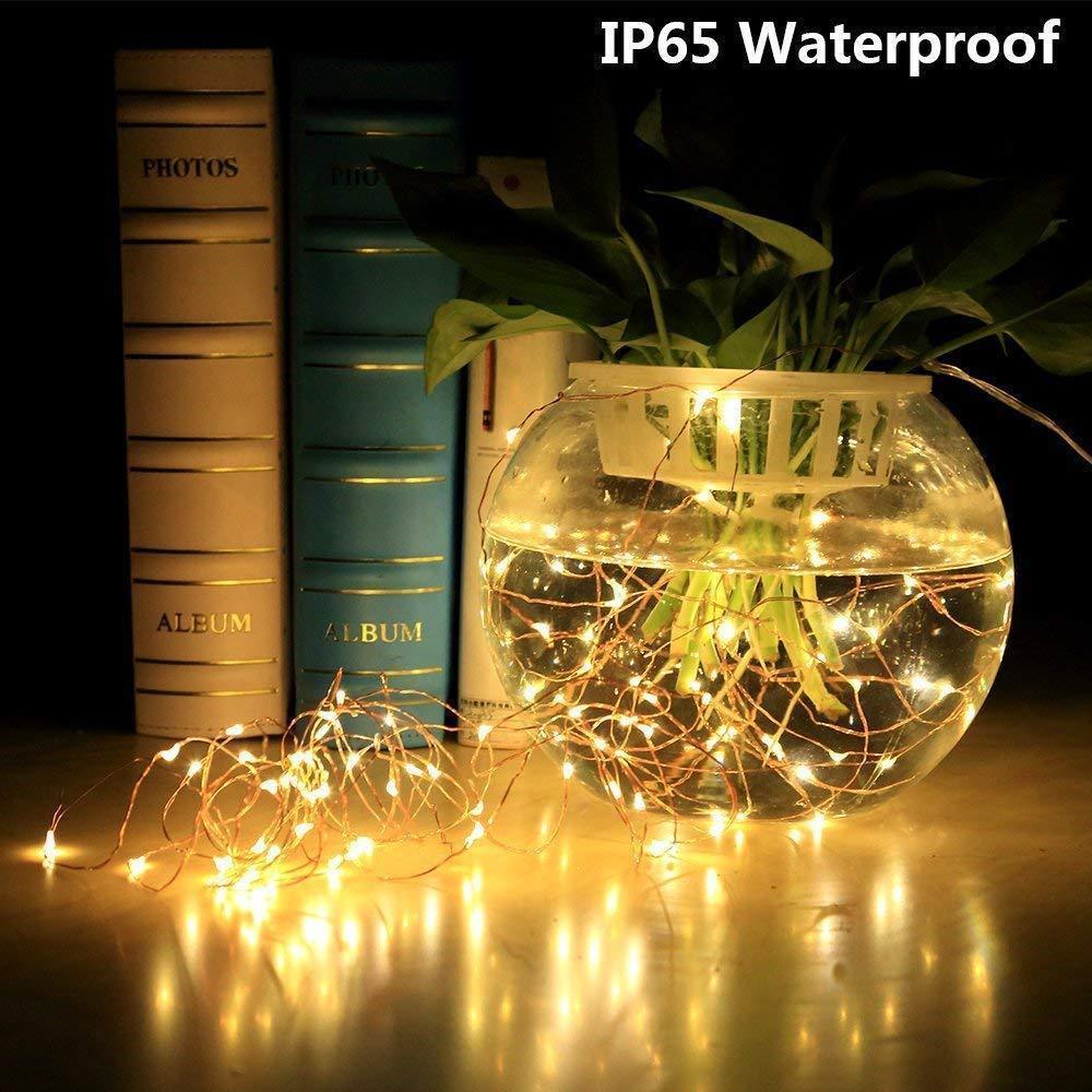 Solar String Lights, Sunlitec 100 LEDs Starry String Lights, Copper Wi ...