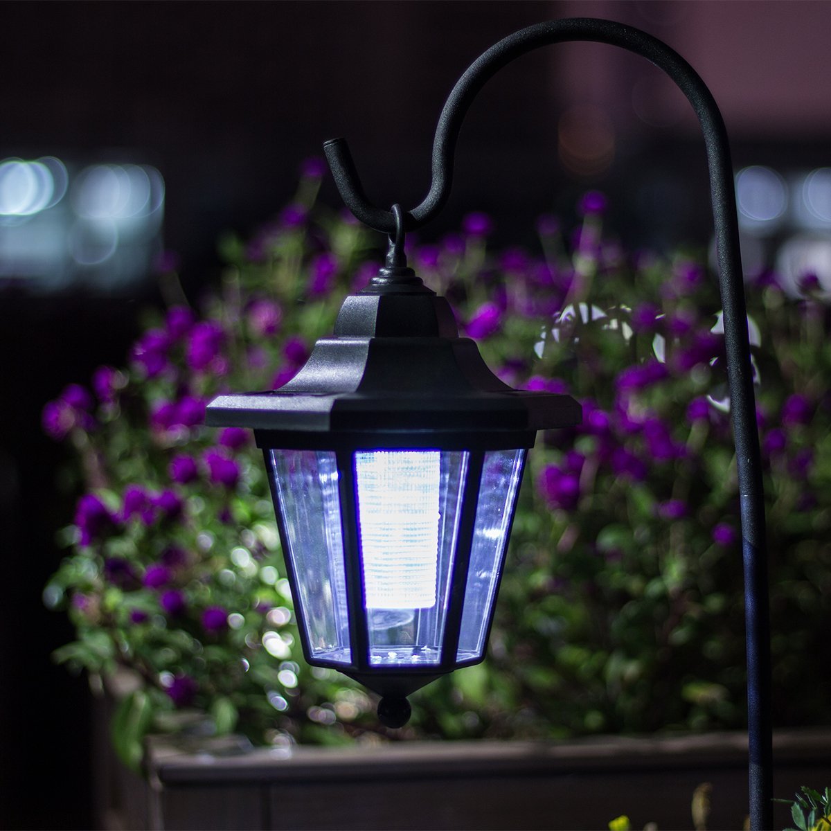 GIGALUMI 26 Inch Solar Lights Outdoor, Hanging Solar Coach Lantern wit ...