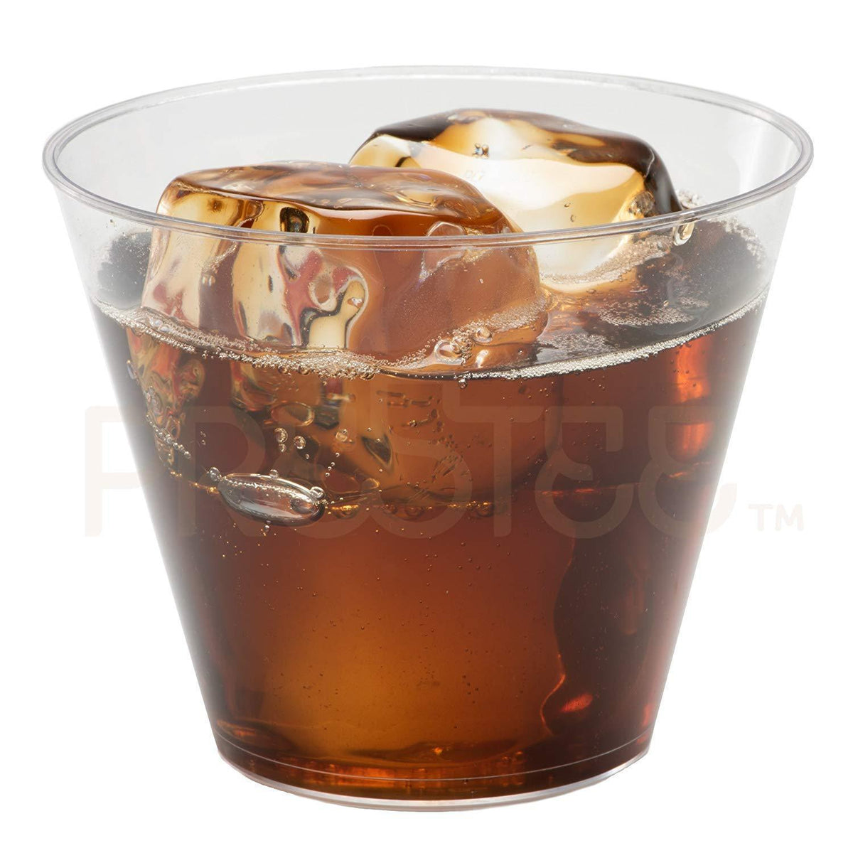 Clear Plastic Cups | 9 oz. 100 Pack | Hard Disposable Cups | Plastic W ...