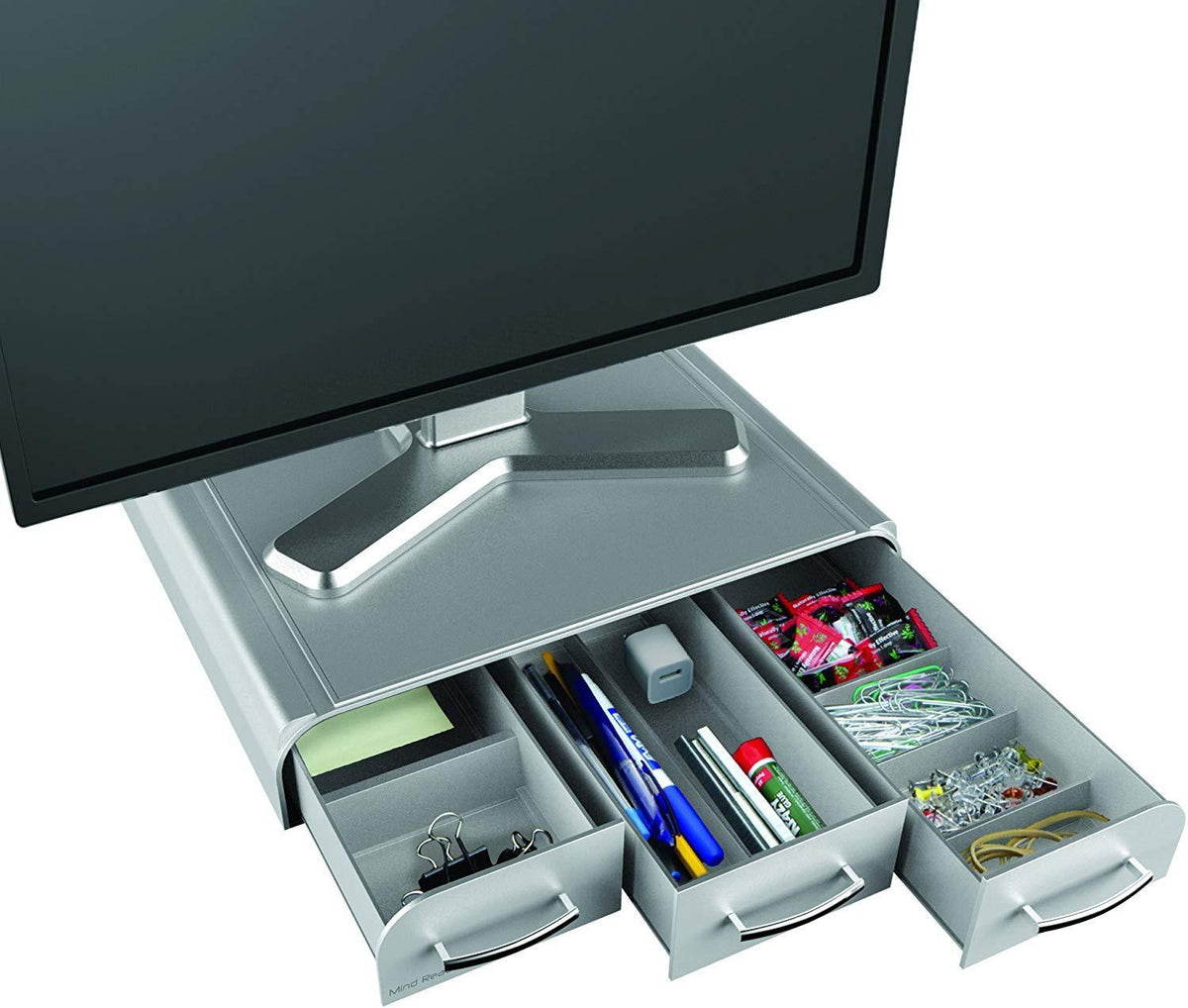 Mind Reader PC, Laptop, IMAC Monitor Stand and Desk Organizer, Black ...