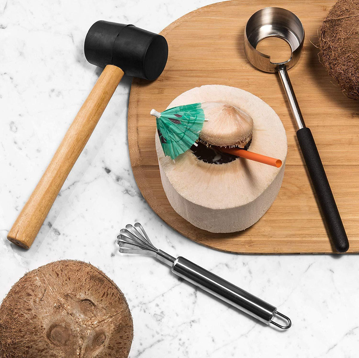 Coconut Opener Set for Young & Mature Coconuts by CoCoMaster |Coconut ...